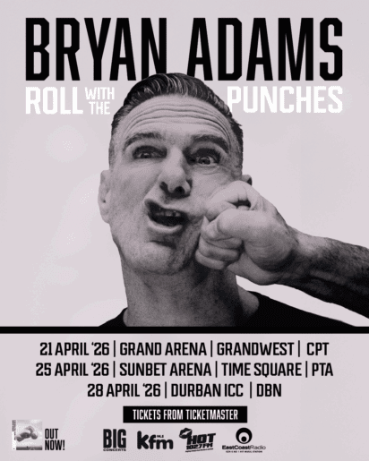 Bryan Adams April 2026 South African Tour